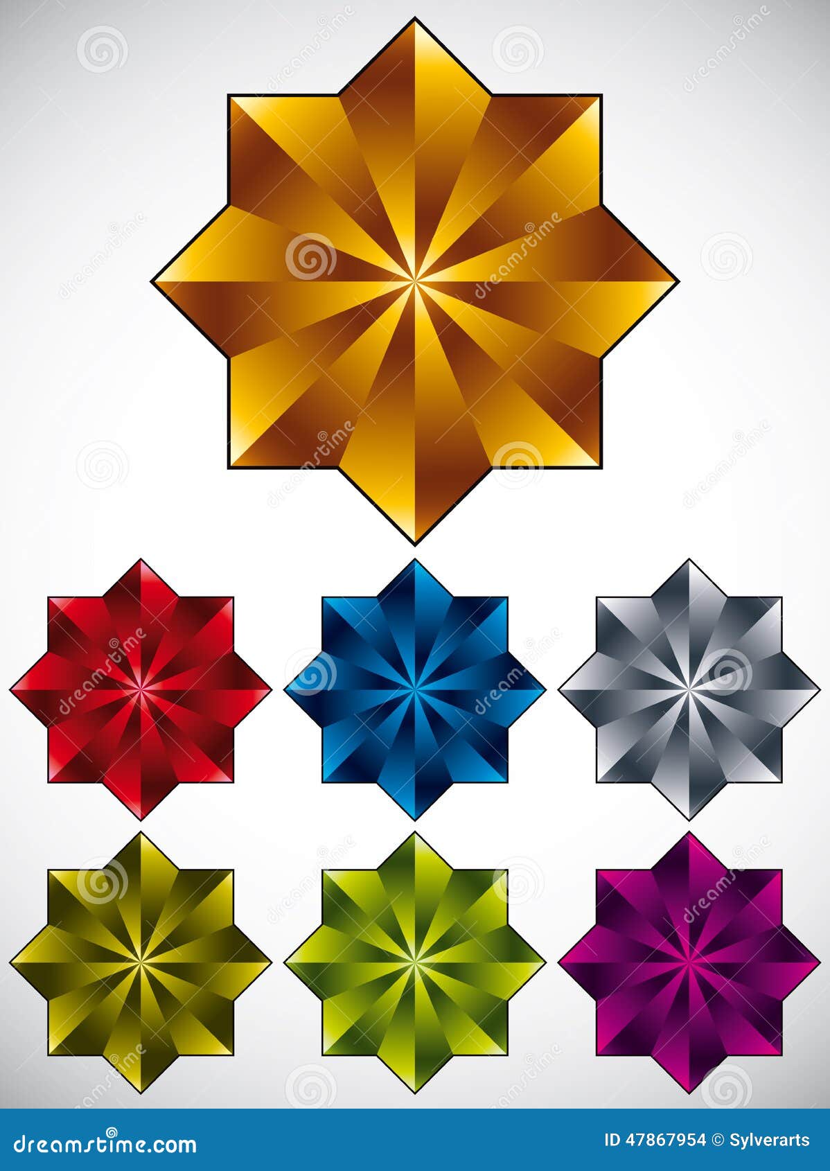 8 point star vector icon. stock vector. Illustration of index - 47867954