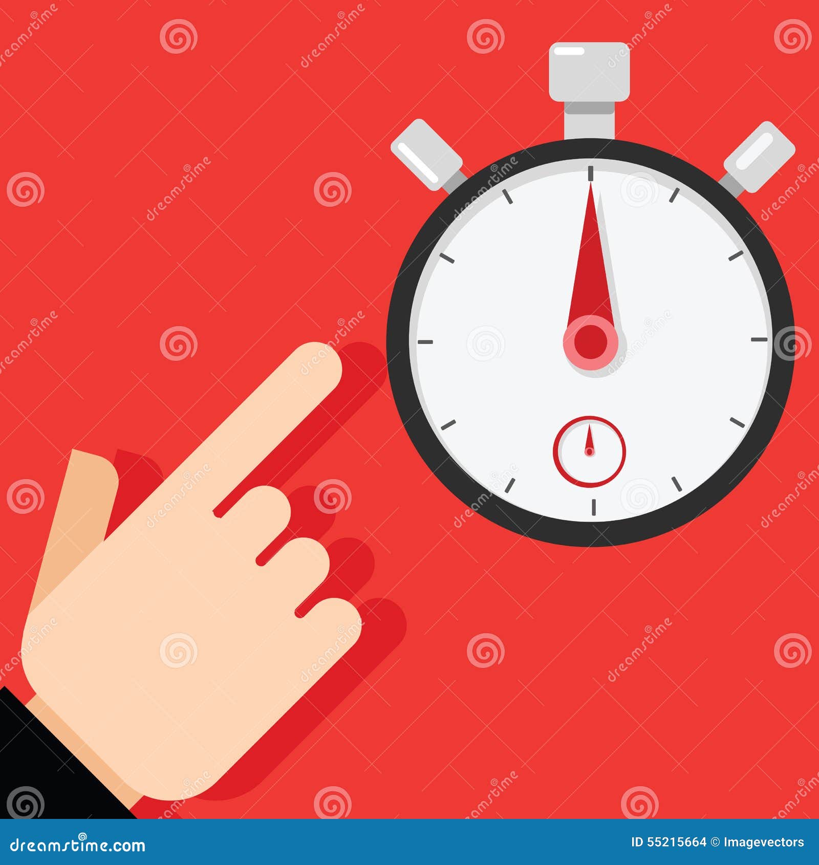 Point at stopwatch timer stock vector. Illustration of design - 55215664
