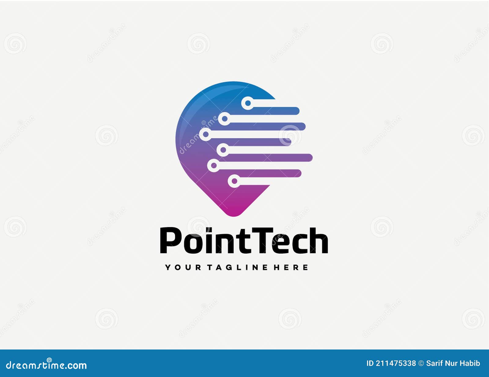 Point Tech Logo Design Template Stock Vector - Illustration of grating ...