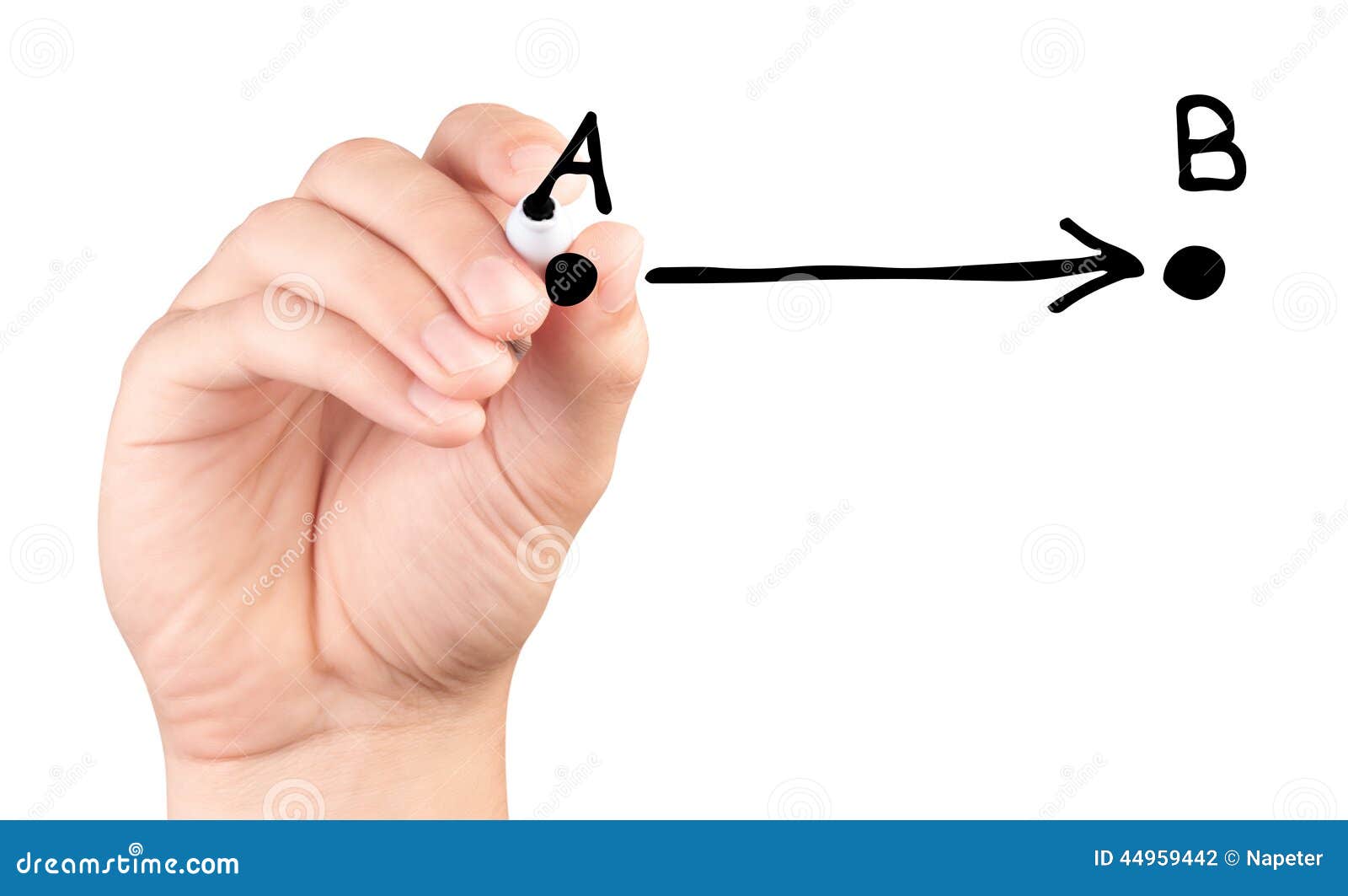 Point a to B stock photo. Image of location, connect - 44959442