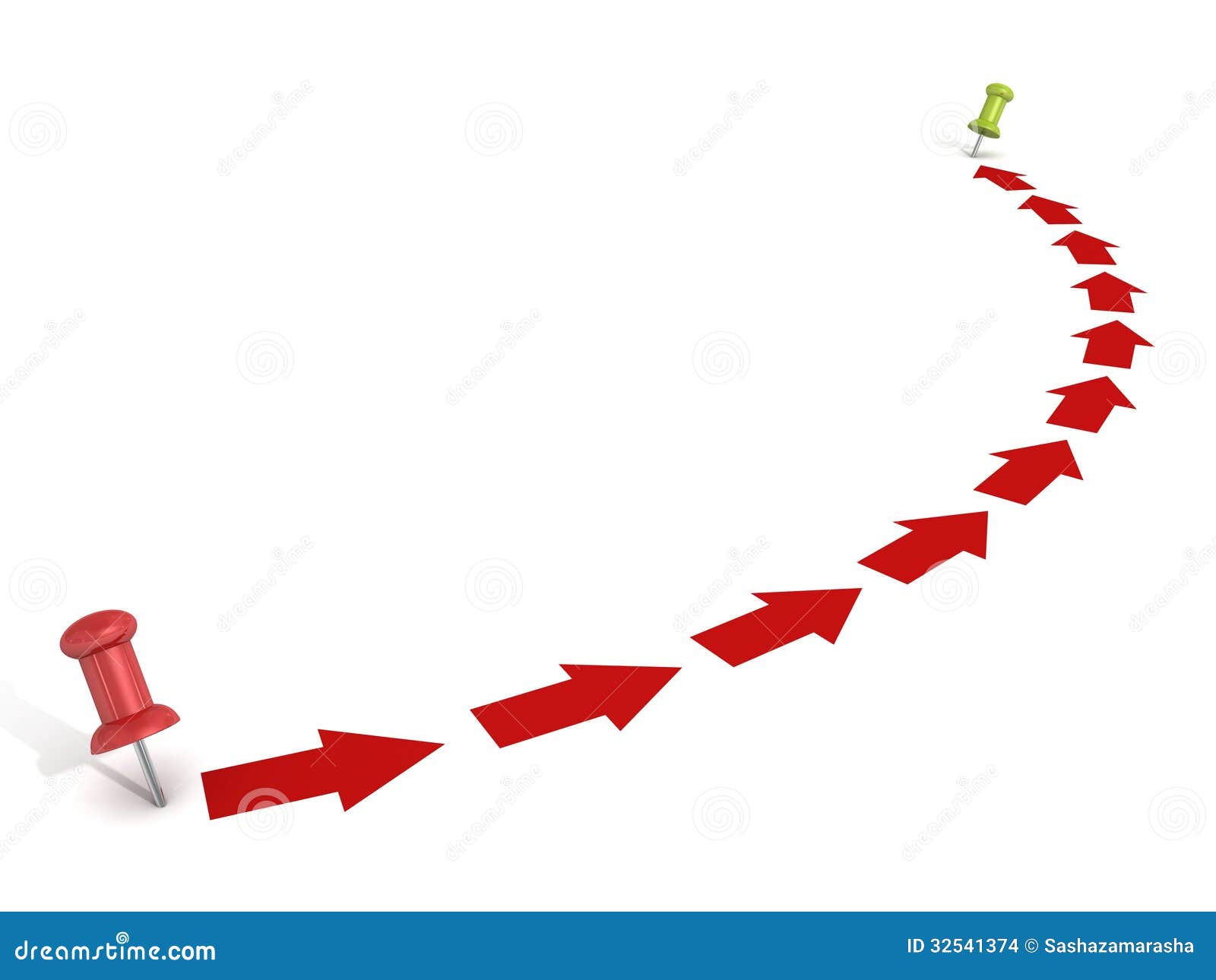 Point To Point Way with Red Arrows and Pins Stock Illustration ... Point To Point Way with Red Arrows and Pins Stock Illustration ...
