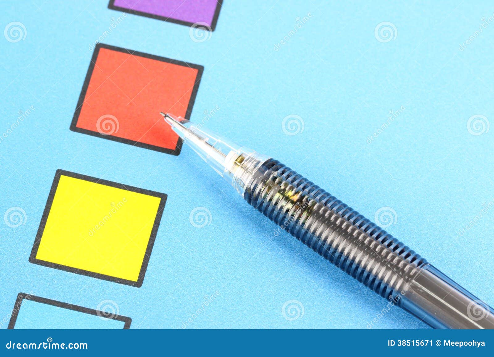 That Point To Red Checkbox on Blue Backgrou Stock Image - Image of ...