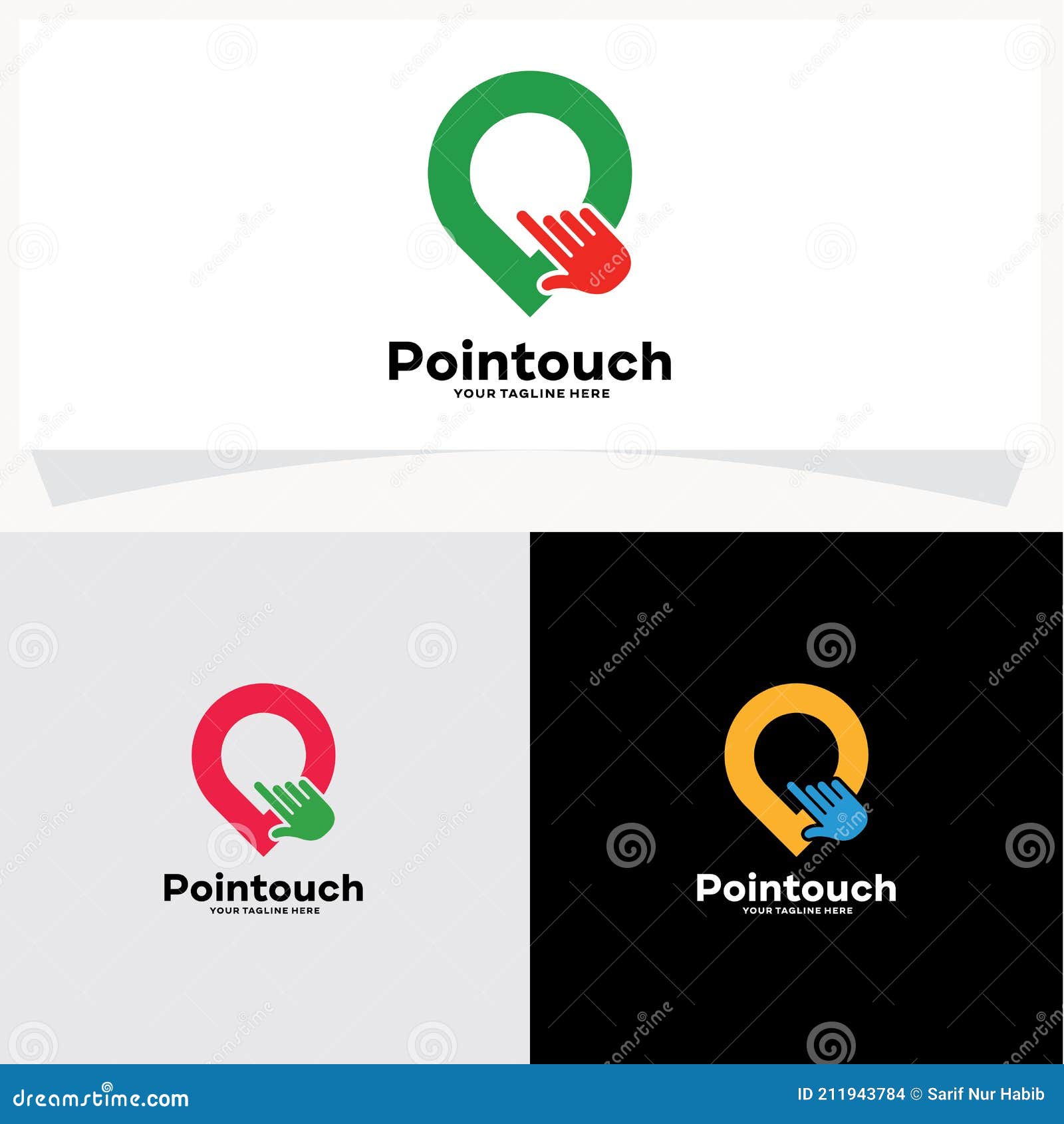 Point Touch Logo Design Template Stock Vector - Illustration of ...