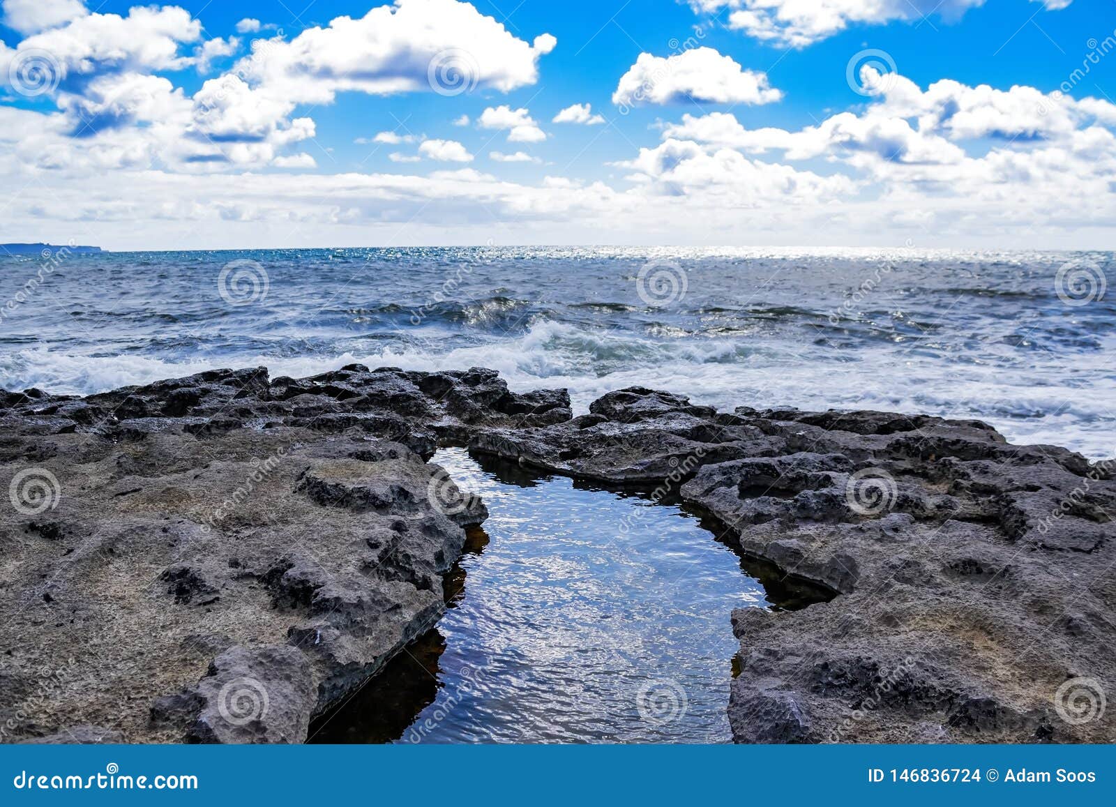 A Point of View on the Atlantic Ocean Stock Photo - Image of splash ...