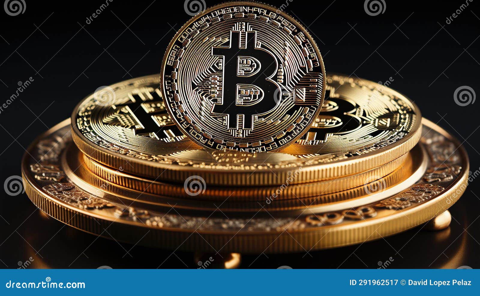 Point of View of a Bitcoin. Concept of Virtual Currencies. Generative ...