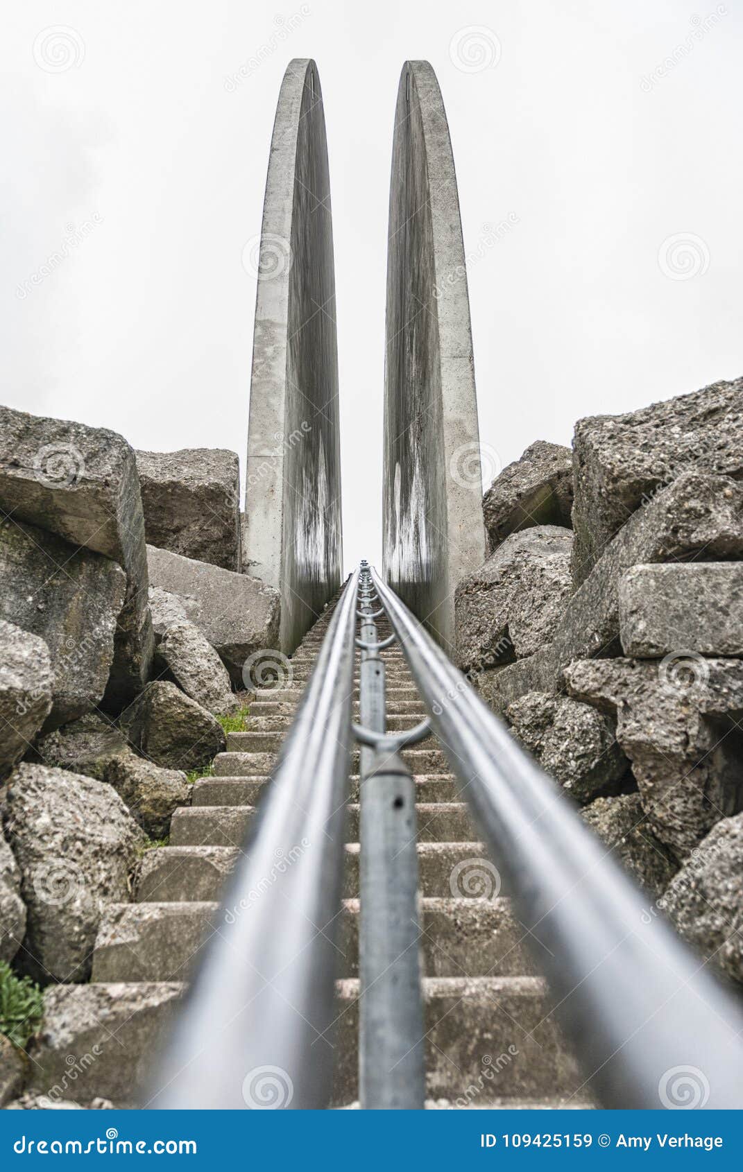 Concrete Monument on Top of a Hill Stock Image - Image of exterior ...