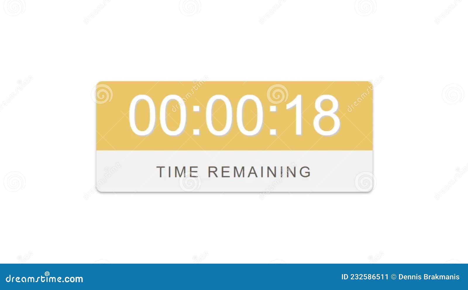 Point of View of Countdown Timer. Device Screen View of Time Running ...
