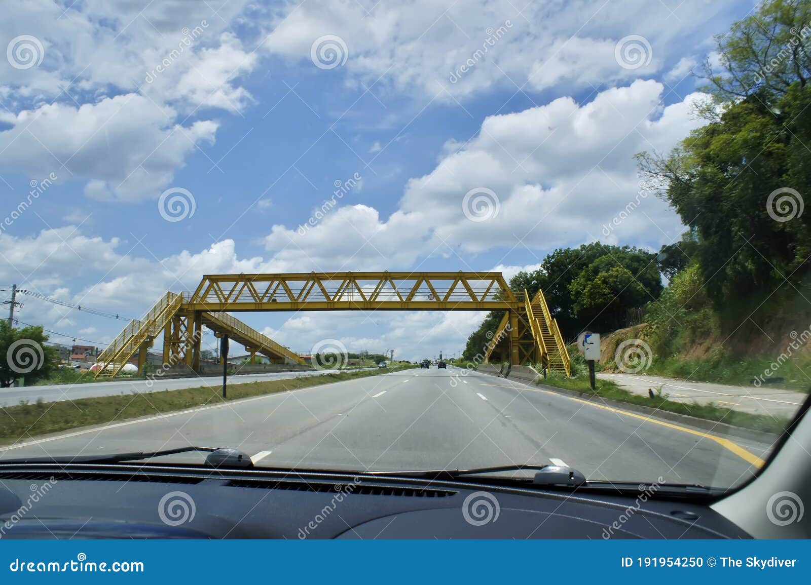 Point of View of a Driver on a Highway Stock Photo - Image of road ...
