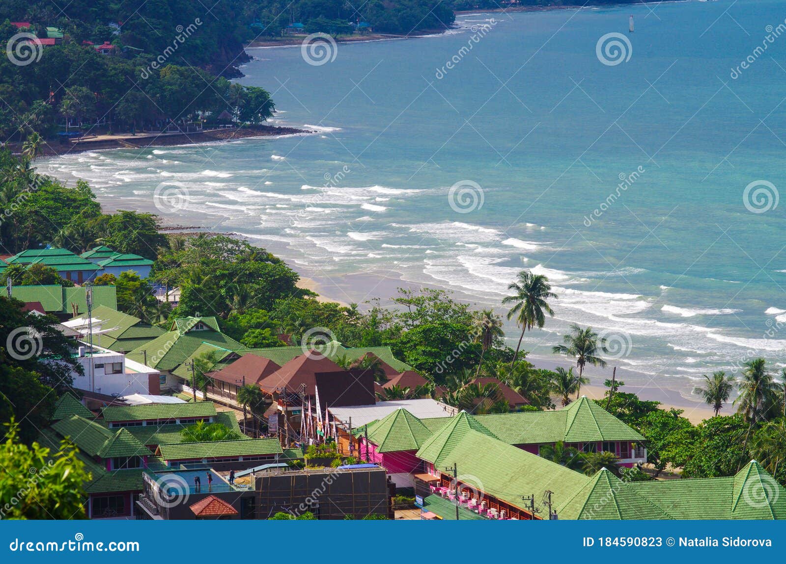 Point View at Koh Chang, Thailand Stock Image - Image of point, temple ...