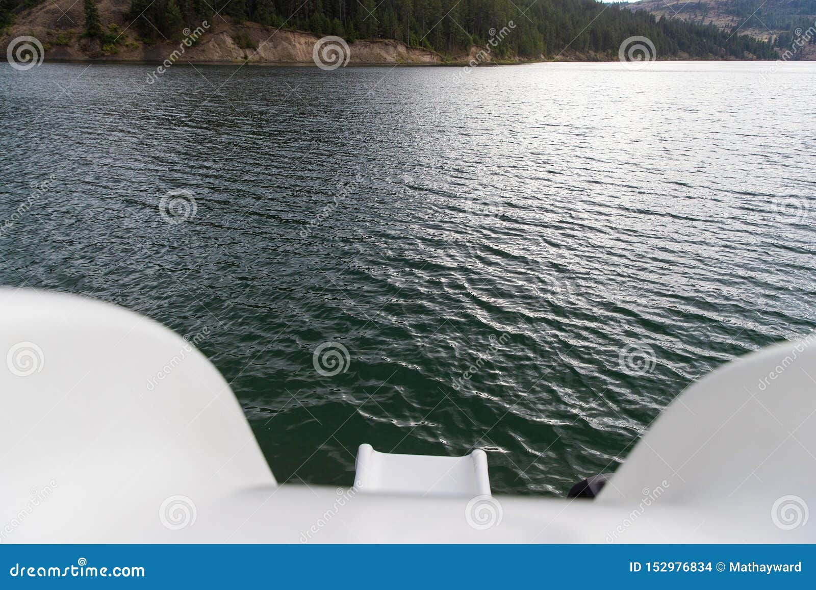 Point of View Looking Down Water Slide at Lake Stock Photo - Image of ...
