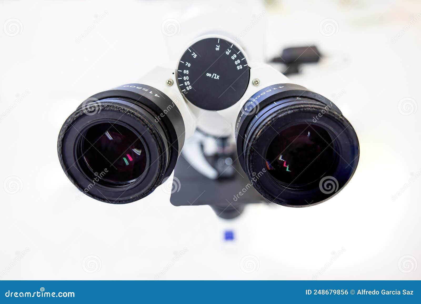 Point of View of Looking through a Optical Microscope Stock Photo ...