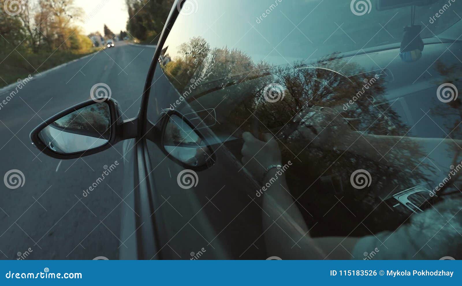 Point of View Man Driving Car at Sunset Stock Footage - Video of race ...