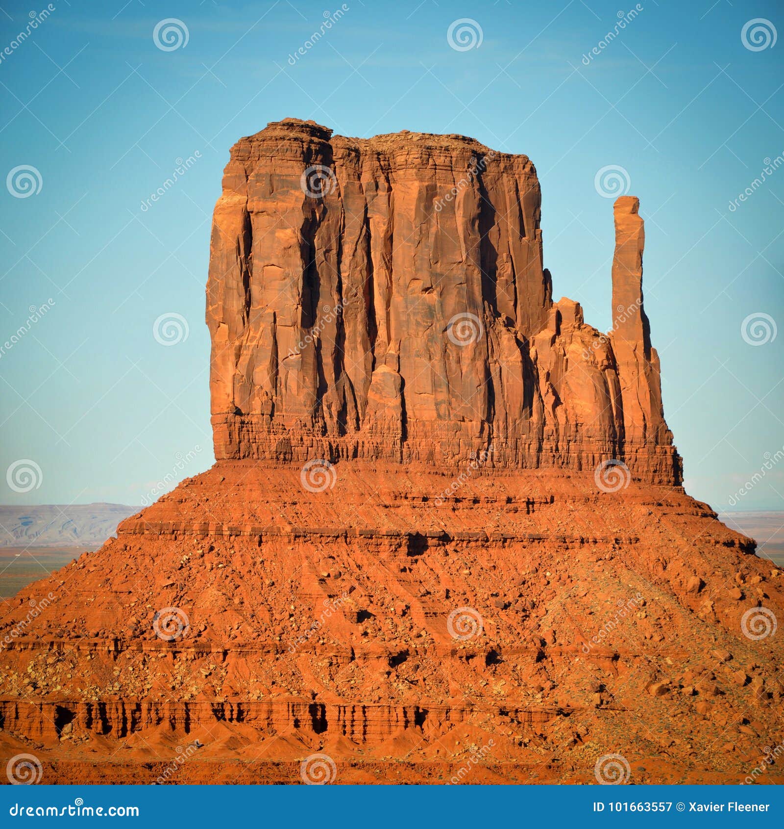 West Mitten Butte in Monument Valley Stock Image - Image of reserve ...