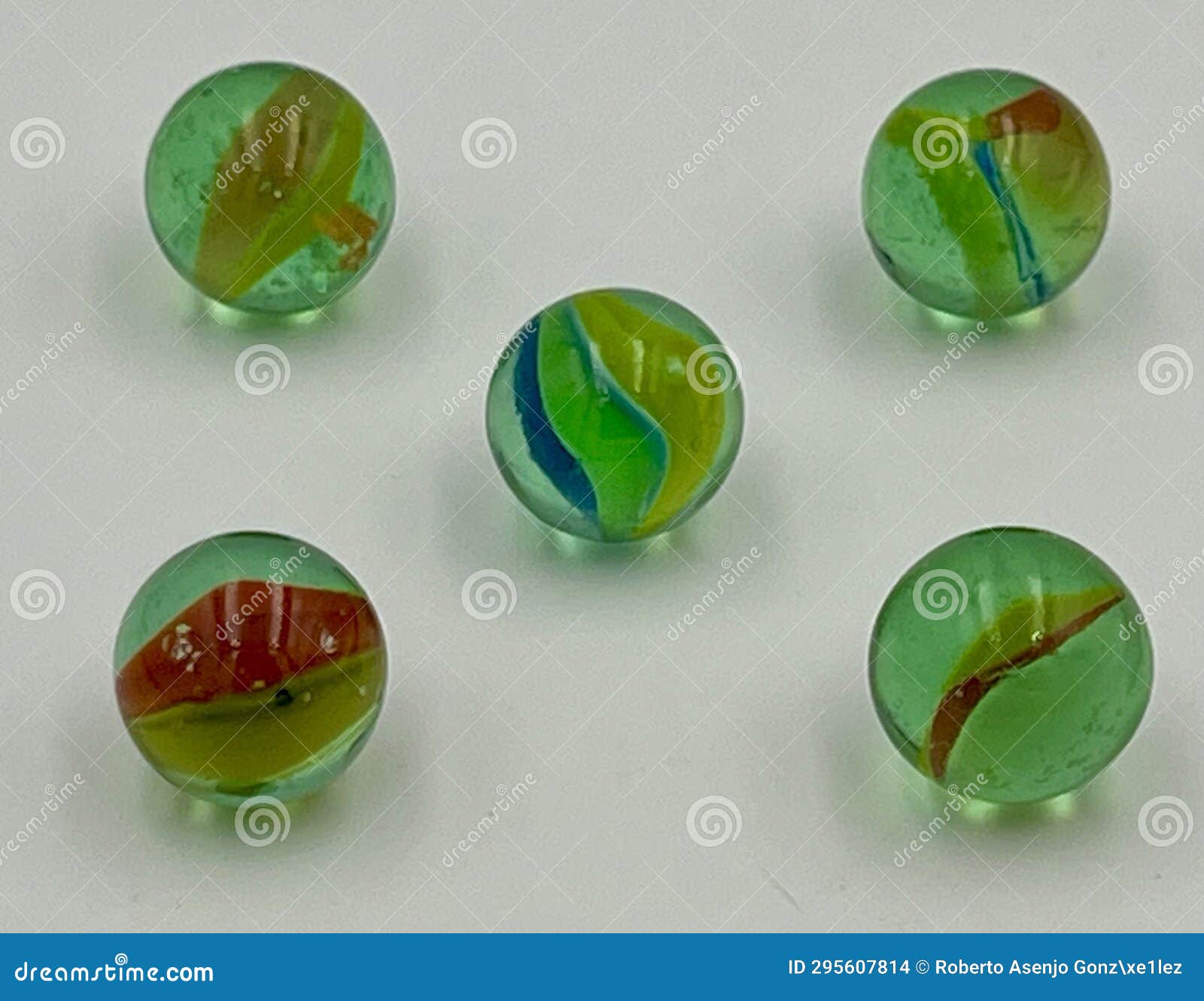 Image of Marbles Representing the Face of the Number Five in the Dice ...