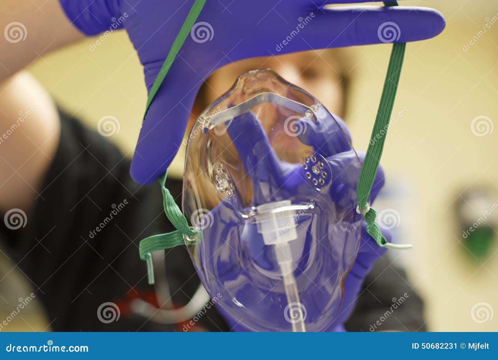 Anesthetic (oxygen) Mask In Front Of The Patient's Face Royalty-Free ...