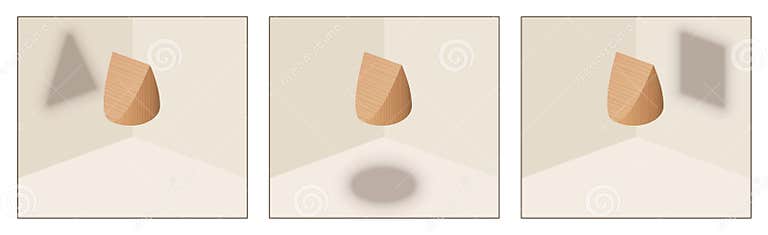 Point of View Symbol Different Perspective Shadows Same Object Stock ...