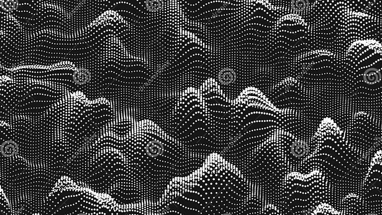 Point Wave Bump Texture. Abstract Dot Background. Technological ...