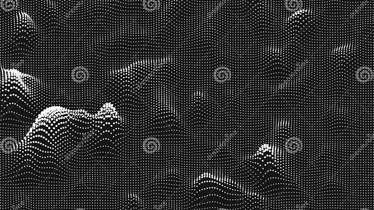 Point Wave Bump Texture. Abstract Dot Background. Technological Cyberspace Background. Stock ...