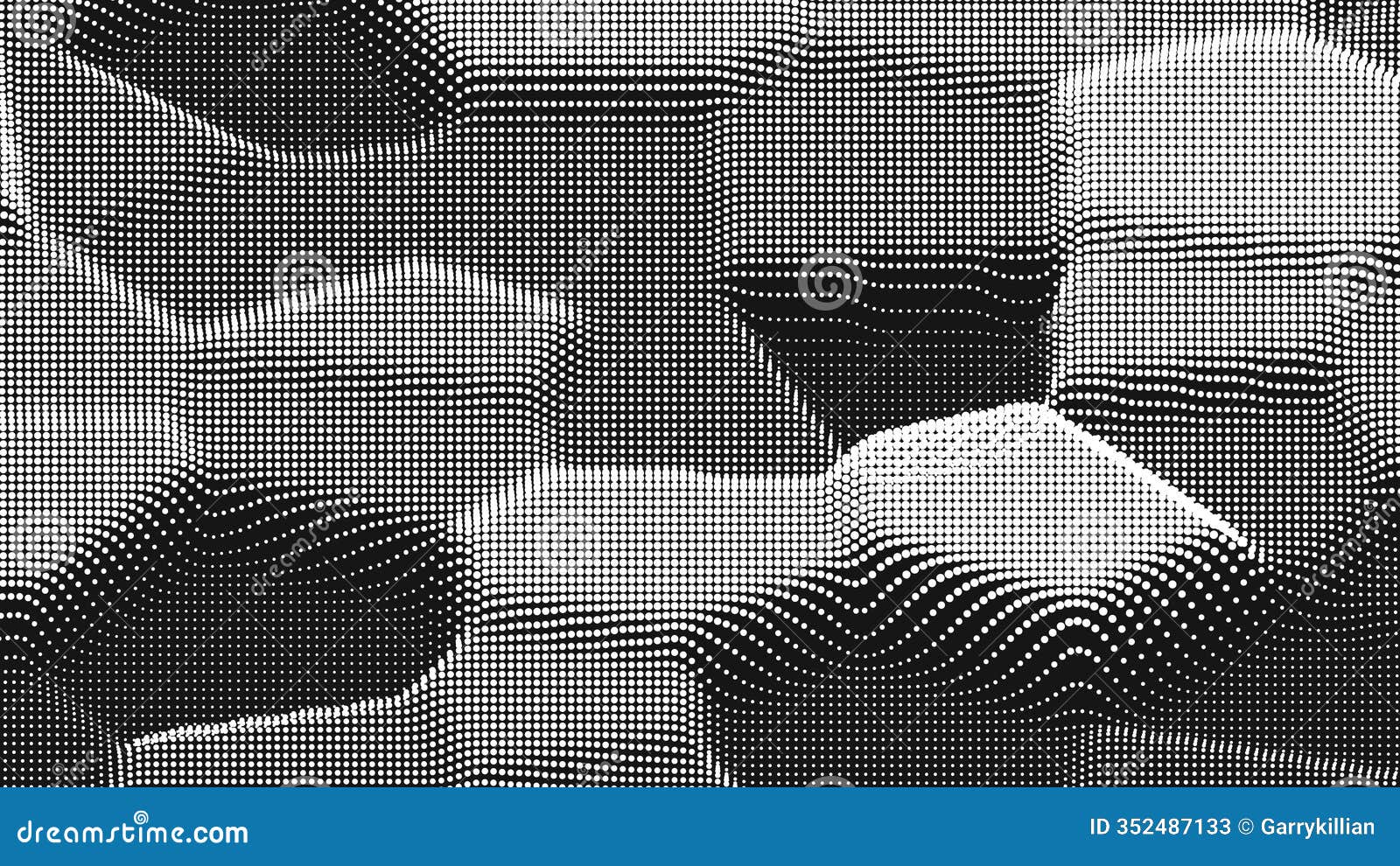Point Wave Bump Texture. Abstract Dot Background. Technological Cyberspace Background. Vector ...