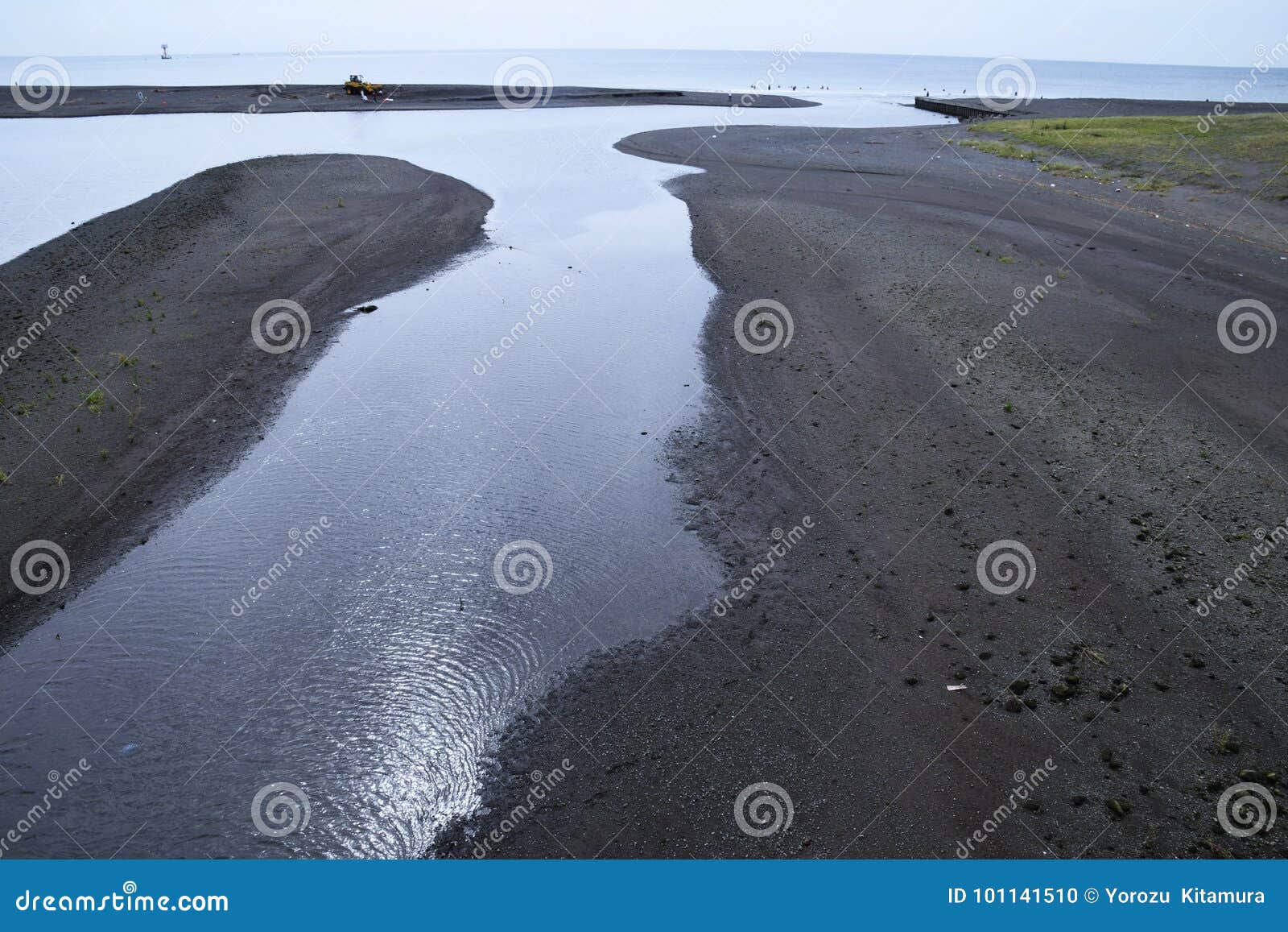 Estuary stock photo. Image of natural, point, oiso, landscape - 101141510