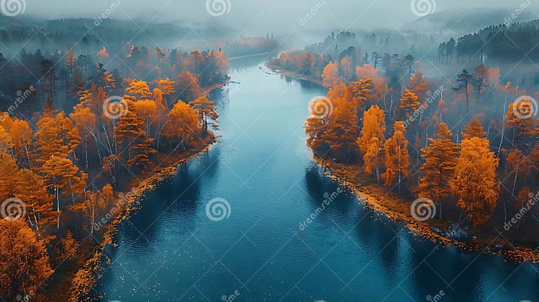 The Point Where Two Rivers Meet Stock Illustration - Illustration of ...