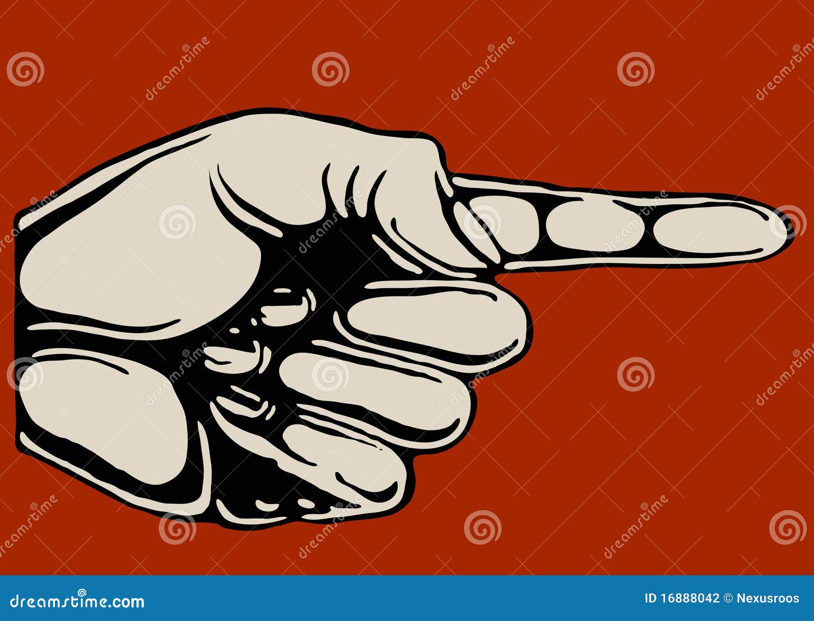 Pointage de la main illustration de vecteur. Illustration du doigt ...