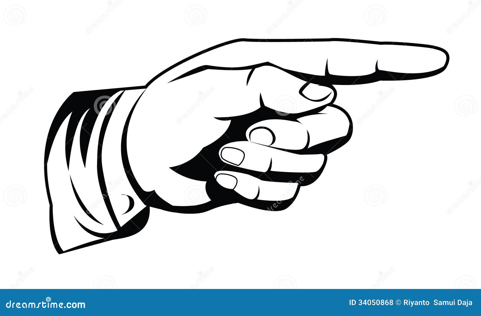Pointage de la main illustration de vecteur. Illustration du classique ...