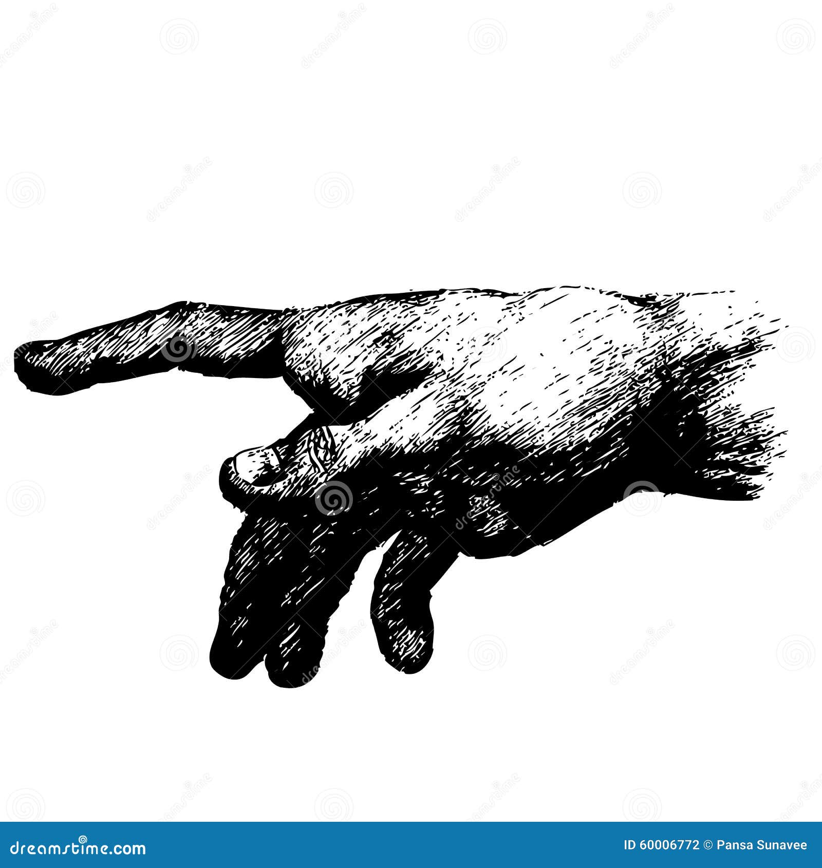 Pointage De La Main D'humain De Doigt Illustration de Vecteur ...