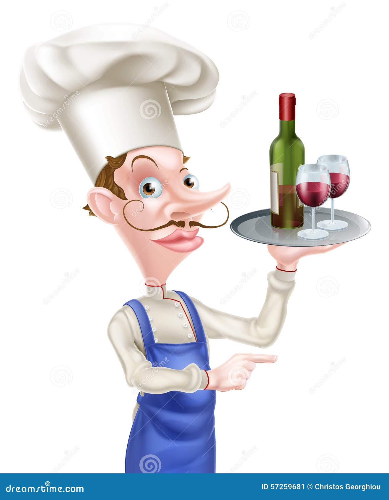 Pointage du chef de vin illustration de vecteur. Illustration du ...