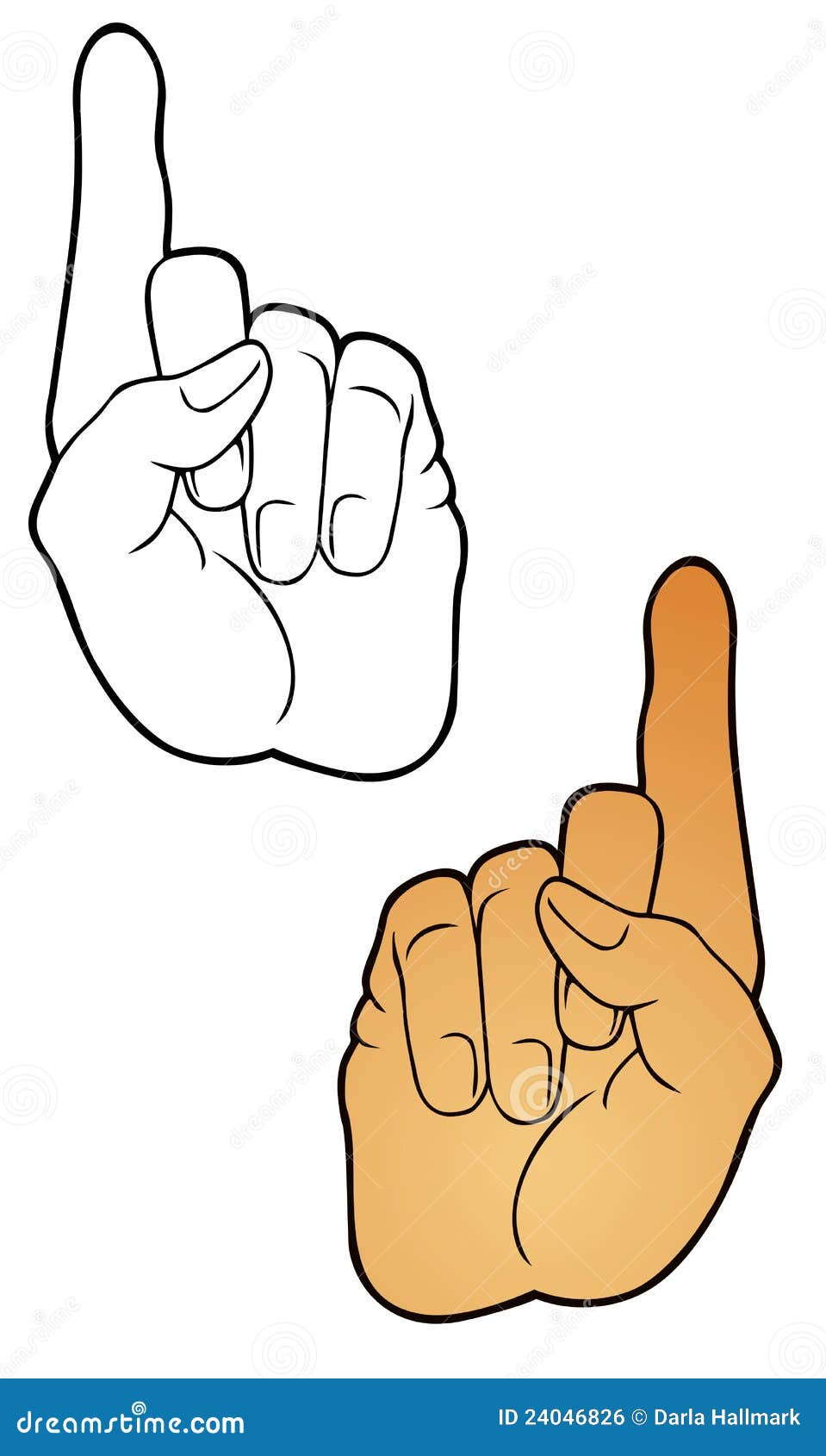 Pointage du doigt illustration de vecteur. Illustration du main - 24046826