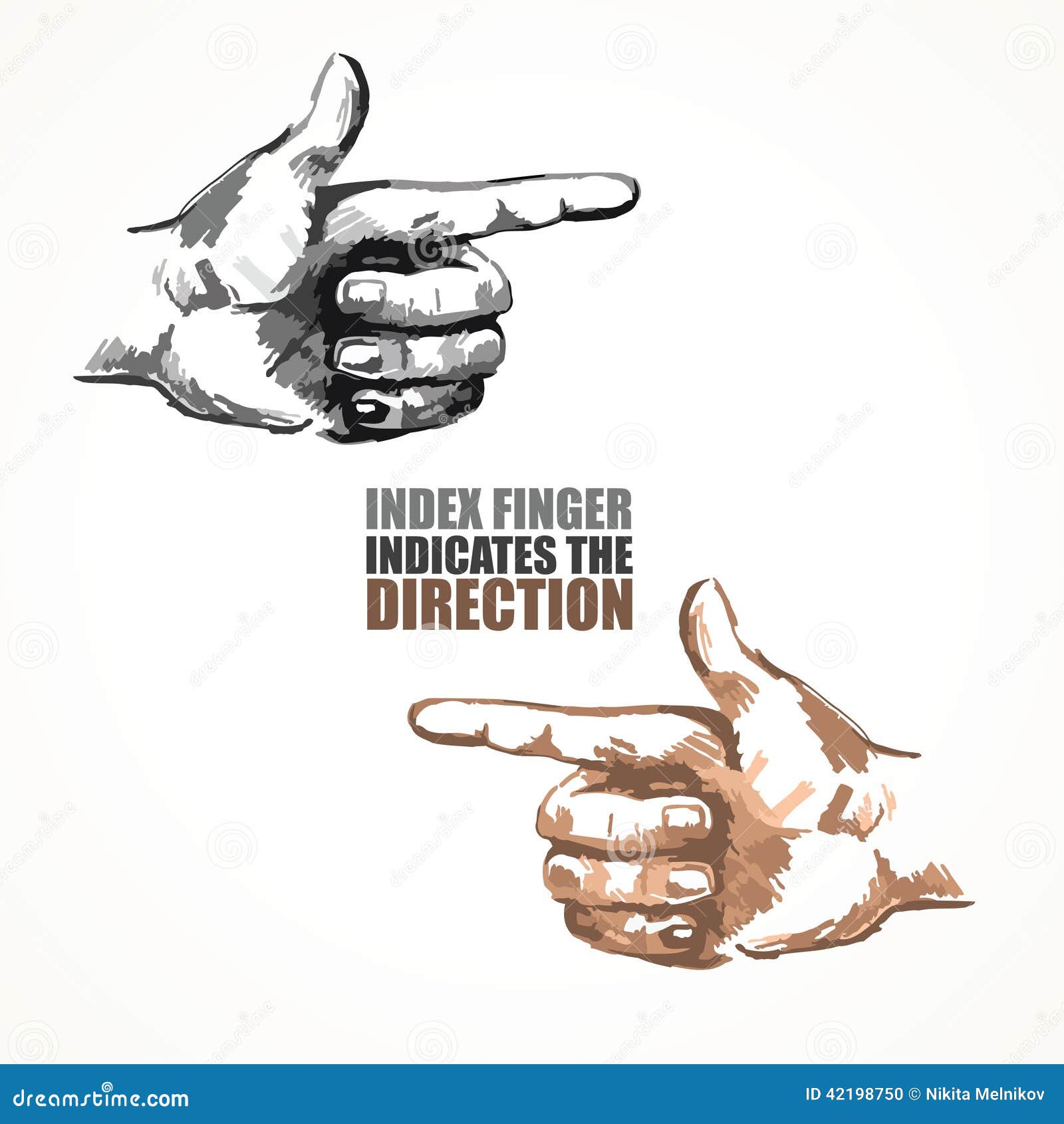 Pointage du doigt illustration de vecteur. Illustration du choix - 42198750