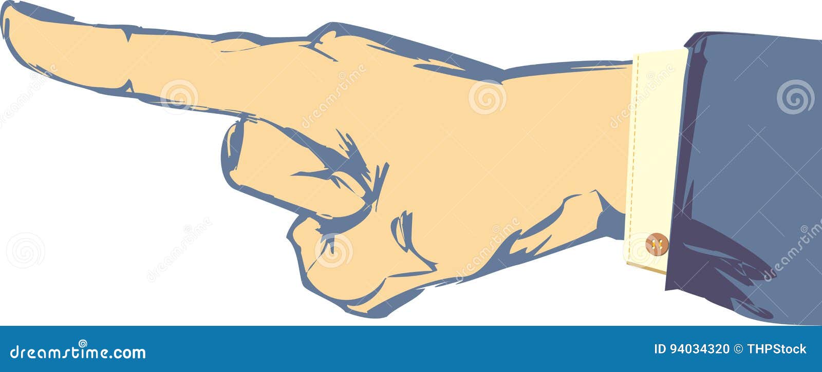 Pointage du doigt illustration de vecteur. Illustration du sens - 94034320