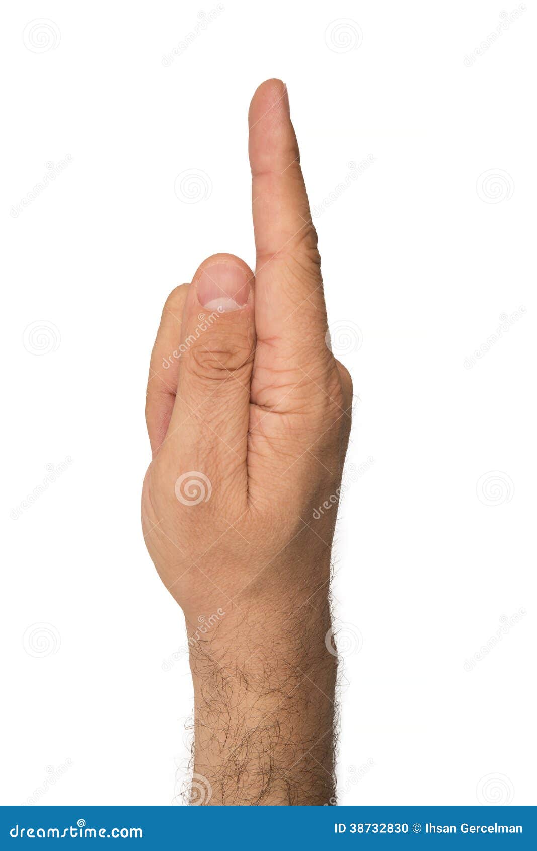 Pointage Du Doigt Sur Le Fond Blanc Photo stock - Image of studio ...