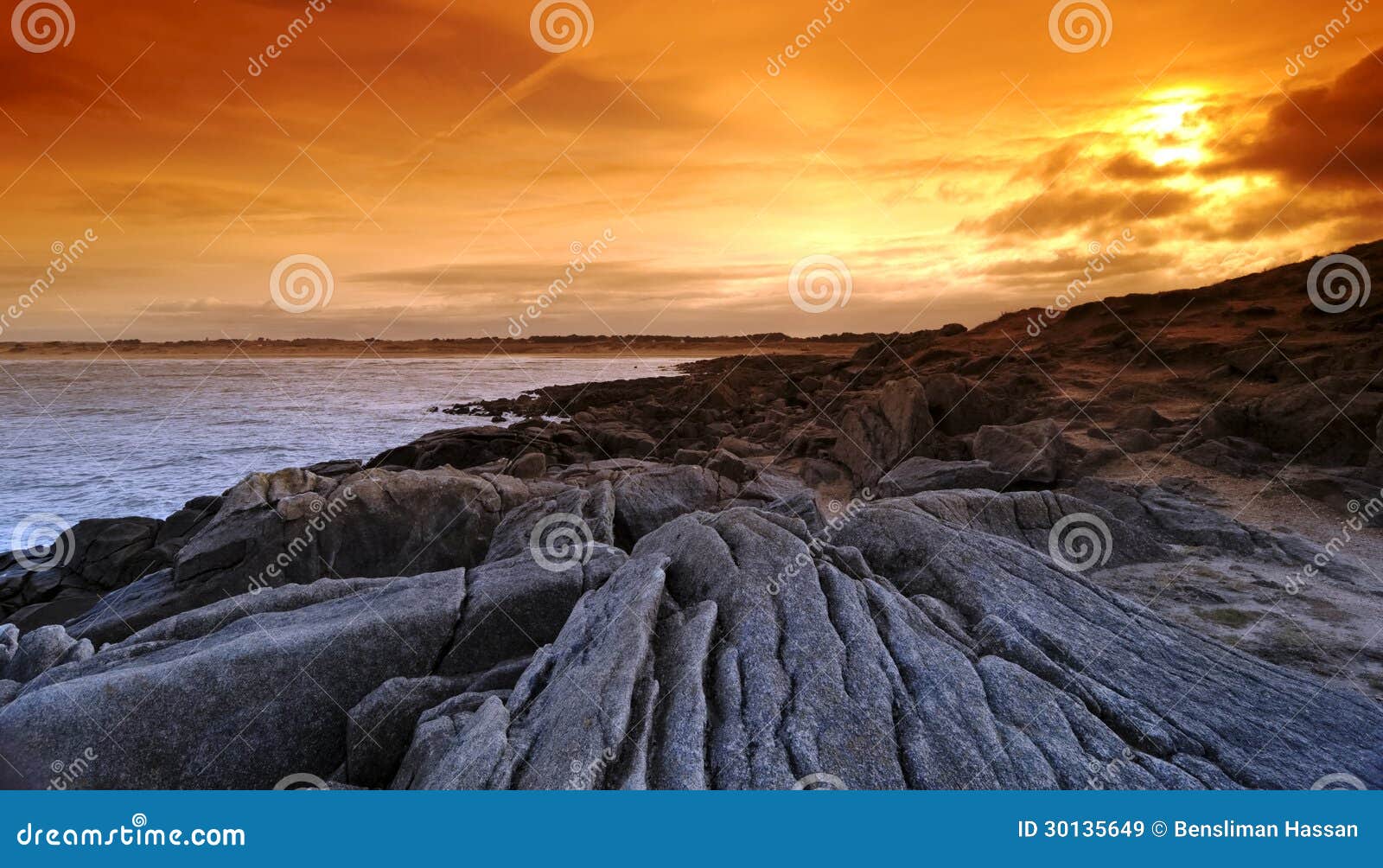 Pointe De La Torche in Brittany Coast Stock Image - Image of terrain ...