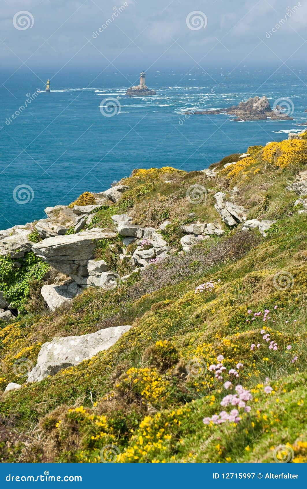 Pointe du Raz stock image. Image of brittany, surf, plogoff - 12715997