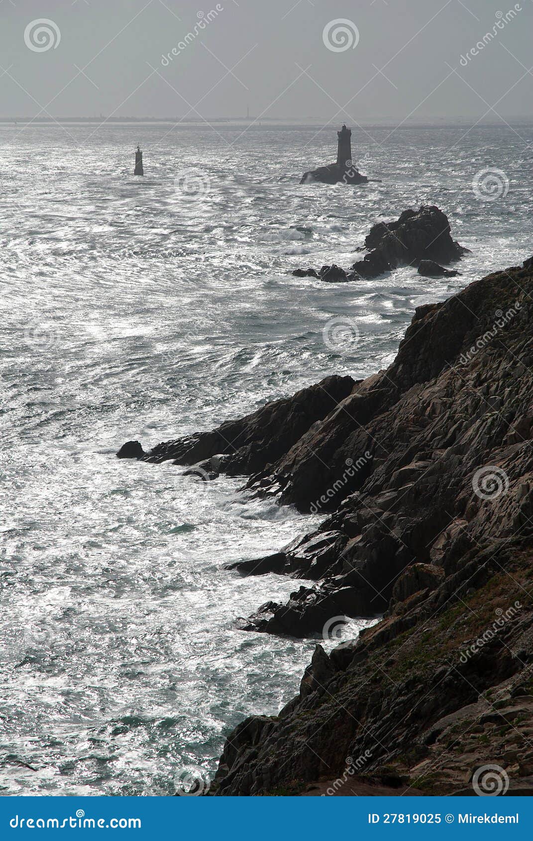 Pointe Du Raz, Brittany, France Stock Image - Image of bretagne ...