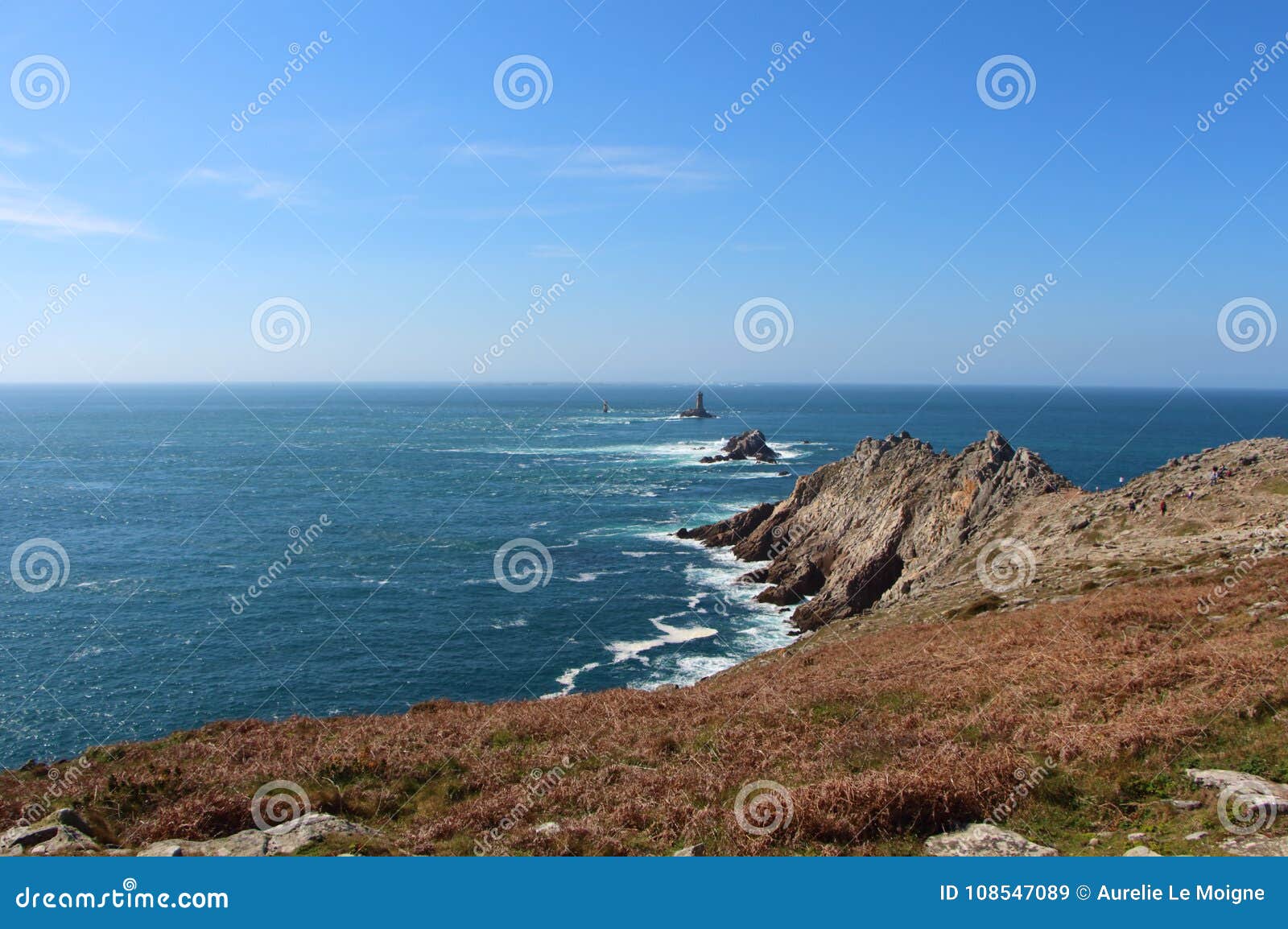 Pointe du Raz in Plogoff stock image. Image of tourist - 108547089