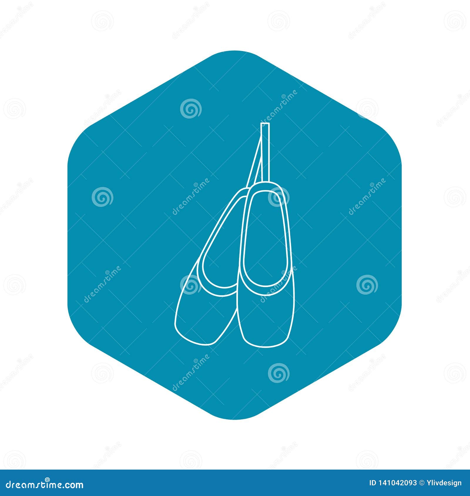 Pointe Shoes Icon, Outline Style Stock Vector - Illustration of drawing ...