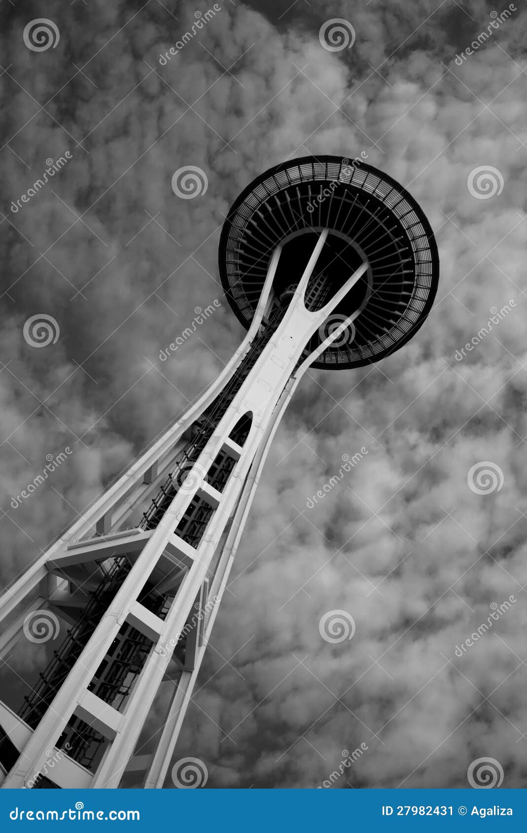 Pointeau De L'espace De Seattle Noir Et Blanc Photo éditorial - Image ...