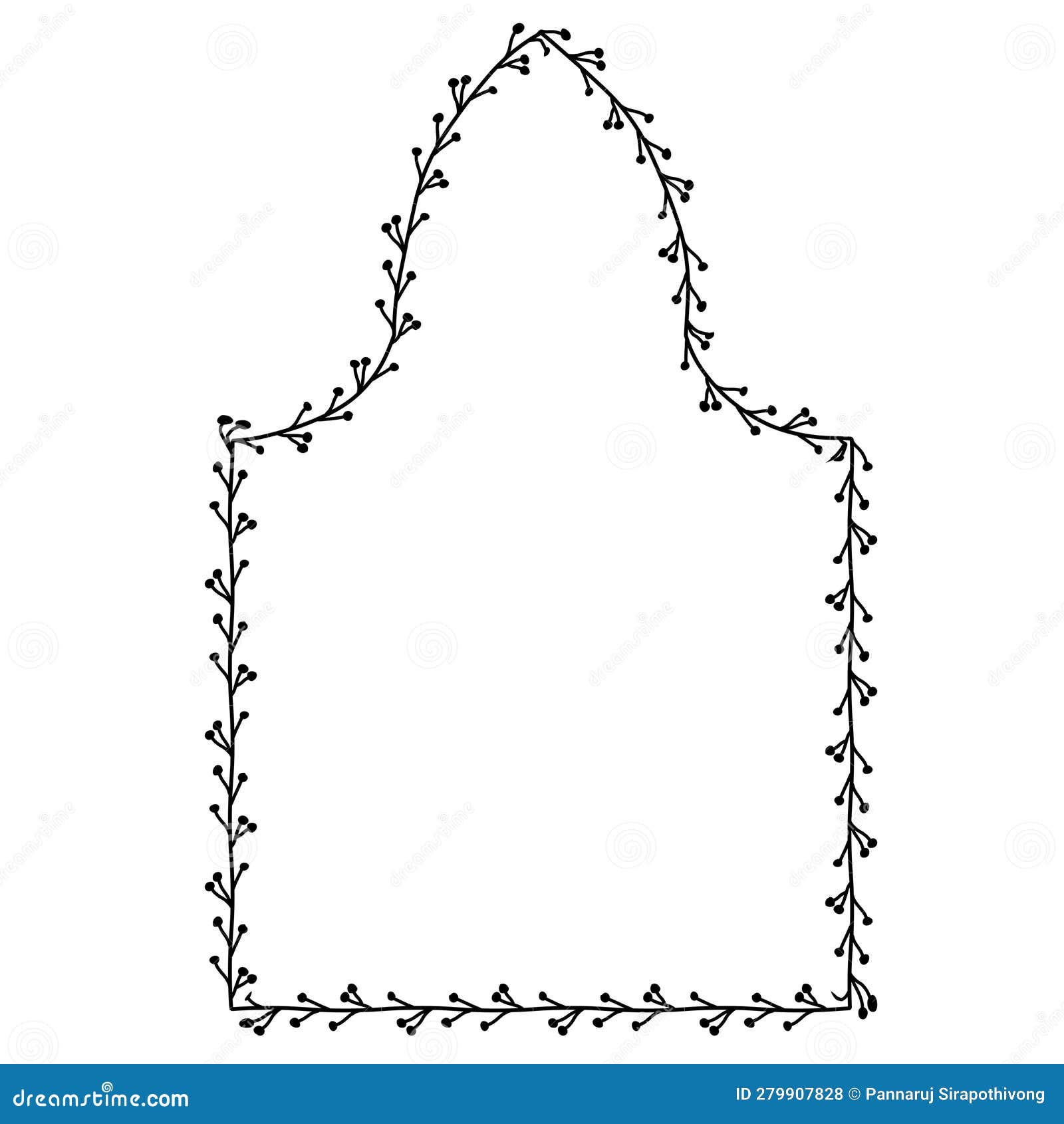 Pointed Arch Leaf Rectangular Frame Architectural Window Door Stock ...