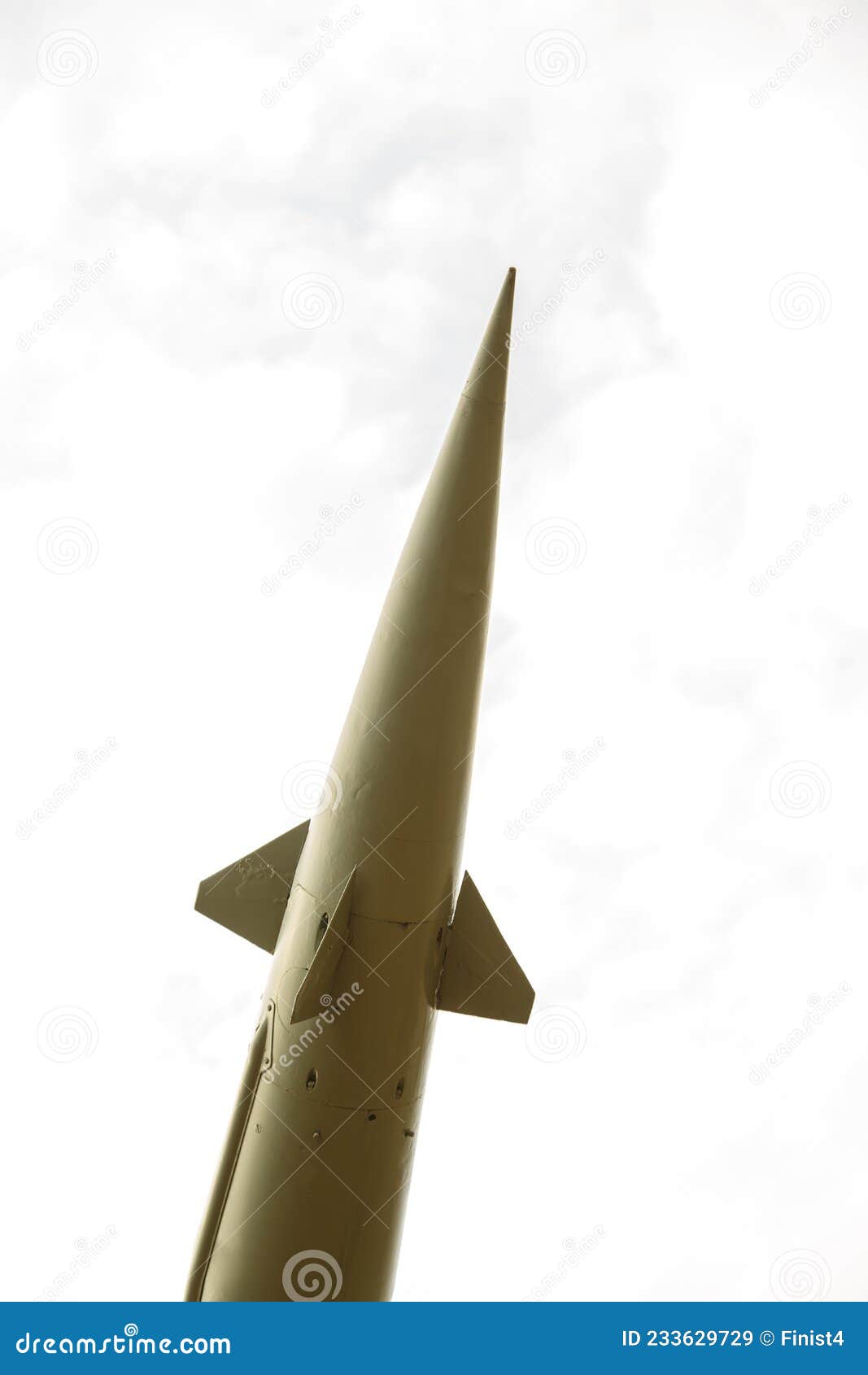 A Pointed Ballistic Rocket, an Exhibition Specimen Aimed at the Sky ...