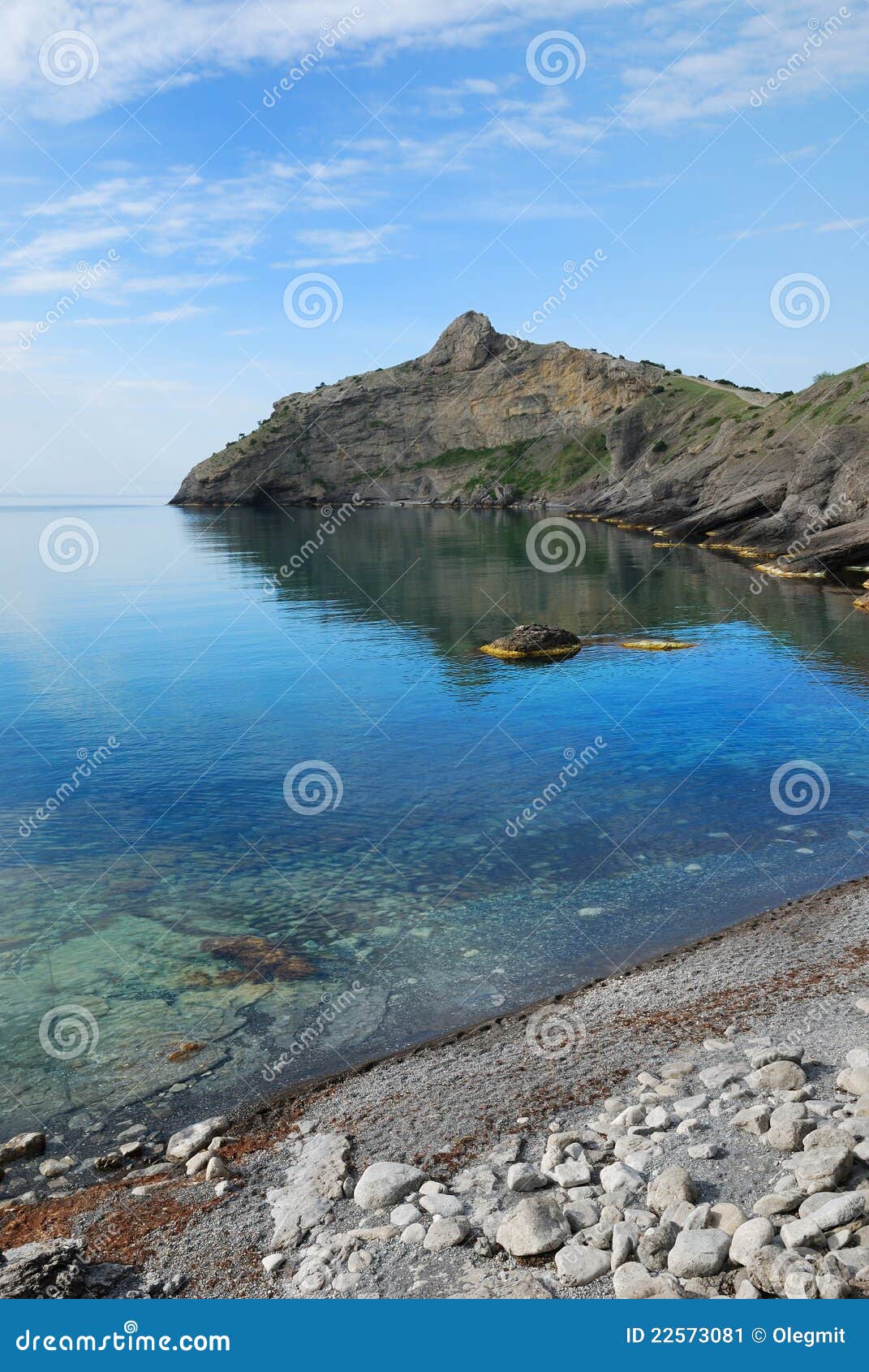 Pointed Cape Kapchik on the Crimean Coast. Stock Image - Image of ...