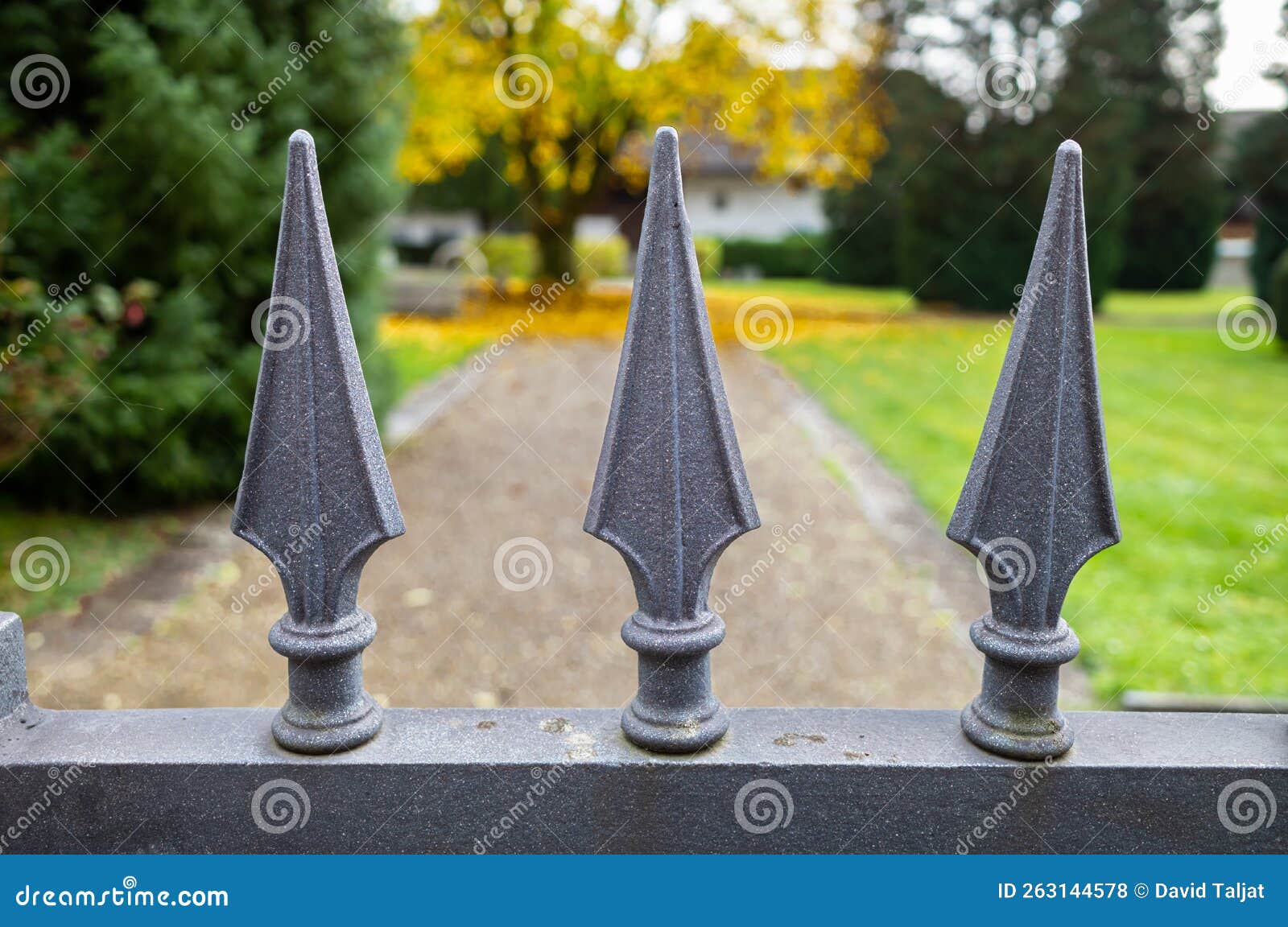 Pointed fence stock photo. Image of autumn, outdoor - 263144578