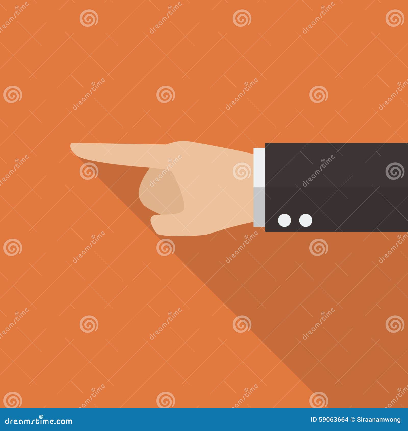 Pointed the finger stock vector. Illustration of creative - 59063664