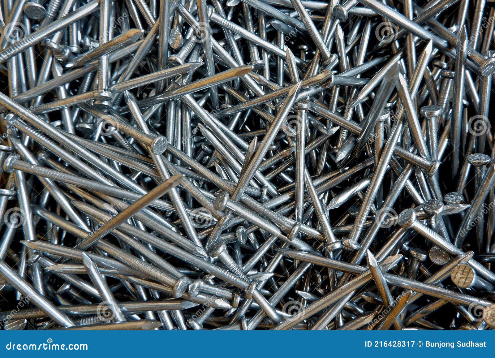 Pointed Metal with Flat Rounded Head for Fastening Other Objects ...