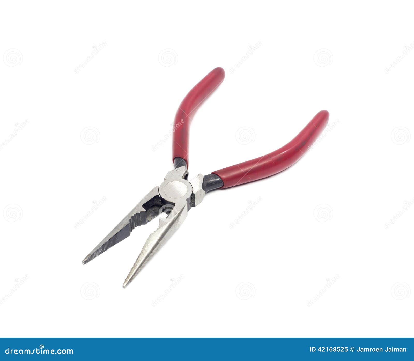 Pointed Nose Pliers on a White Stock Image - Image of pliers, tool ...