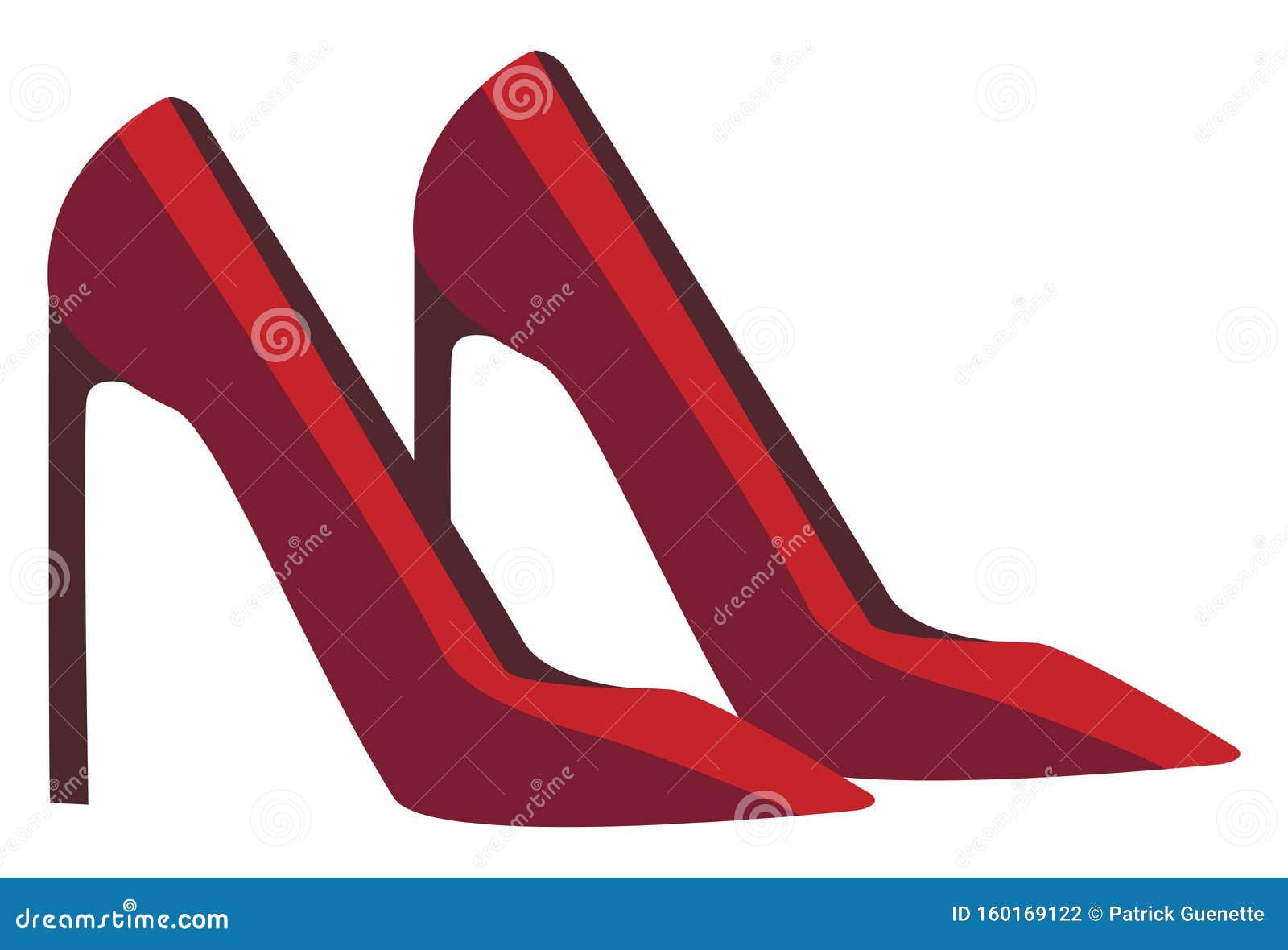 Pointed Red Shoes, Vector or Color Illustration Stock Illustration ...