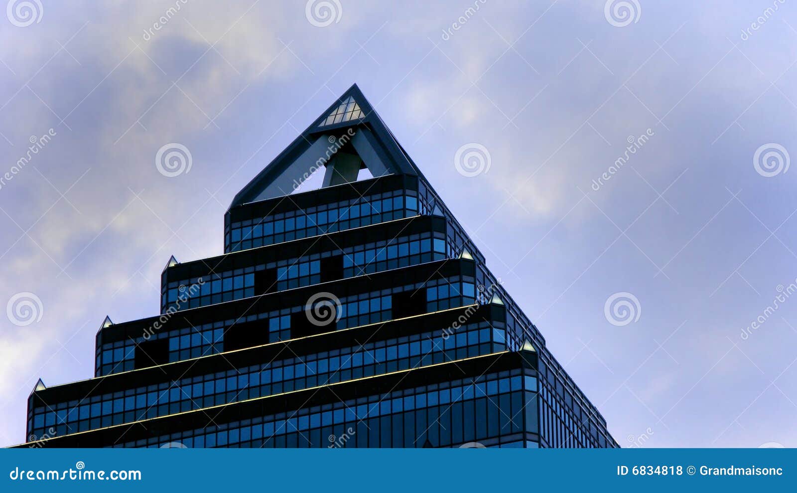 Pointed skyscraper roof stock photo. Image of estate, modern - 6834818