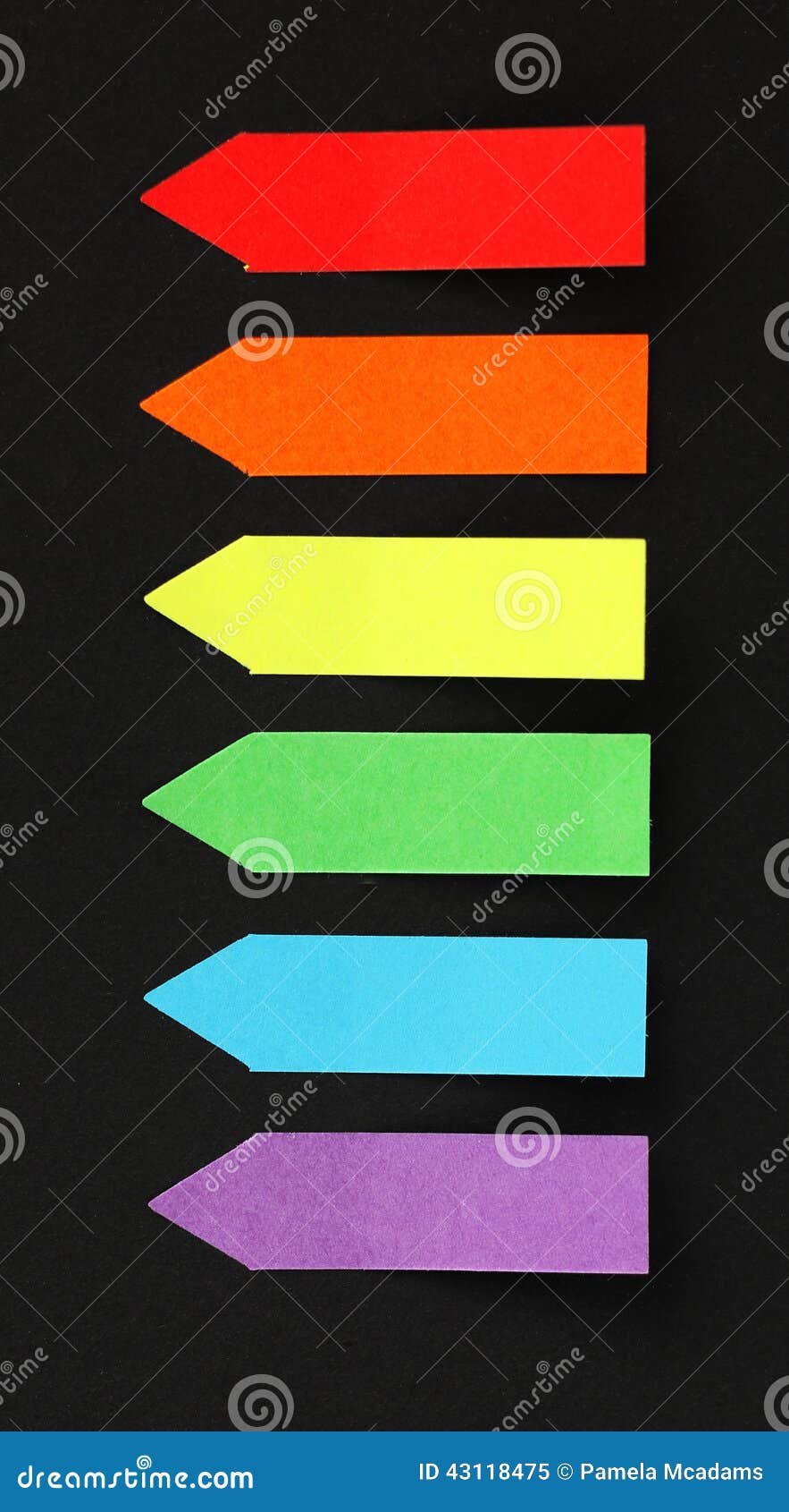 Pointed Sticky Notes on a Black Background Stock Image - Image of sign ...