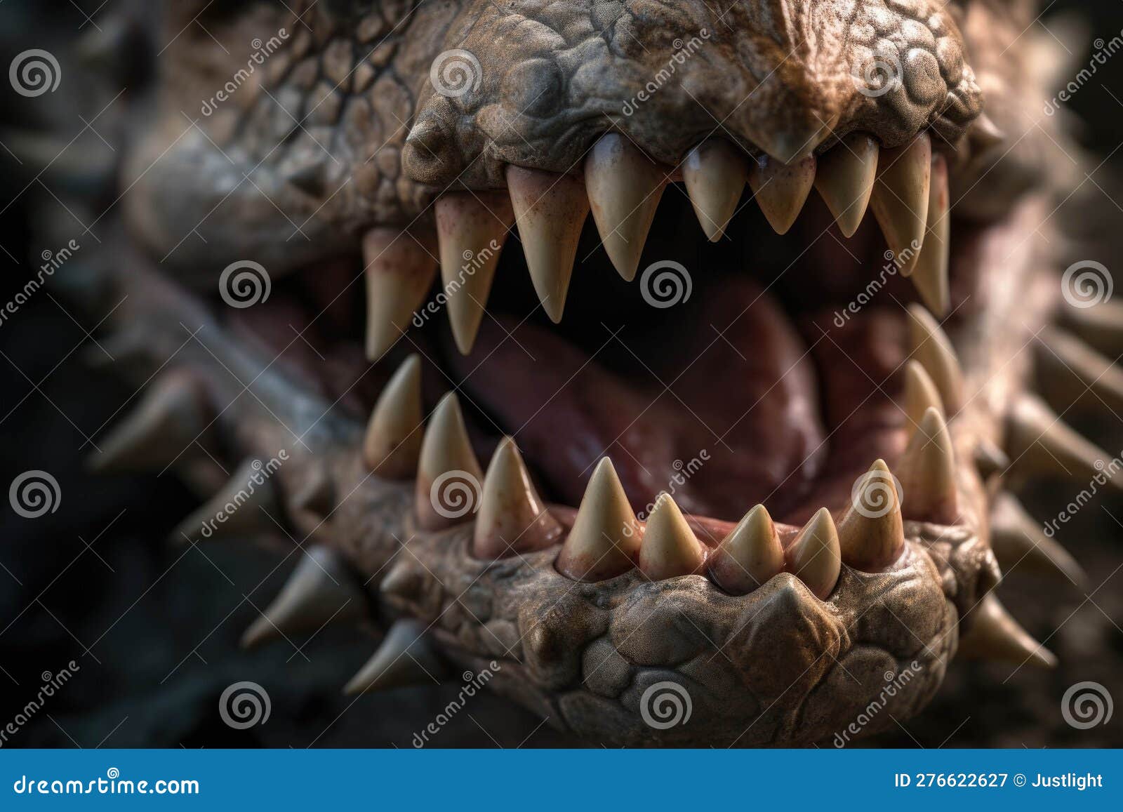 Pointed and Vicious Dinosaur Teeth that Can Crunch and Gnash. AI ...